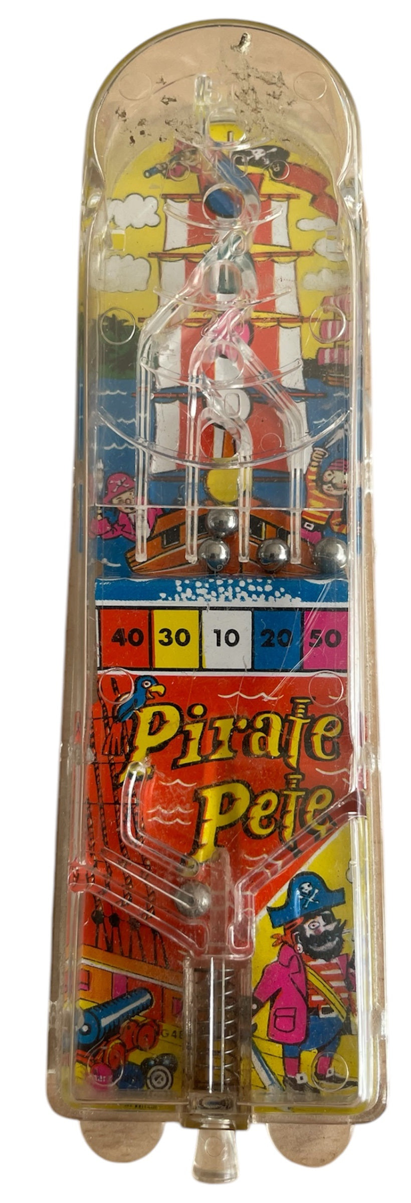 Vintage 1960's/70's Louis Marx Pirate Pete Mini Bagatelle Pin Ball Gam ...