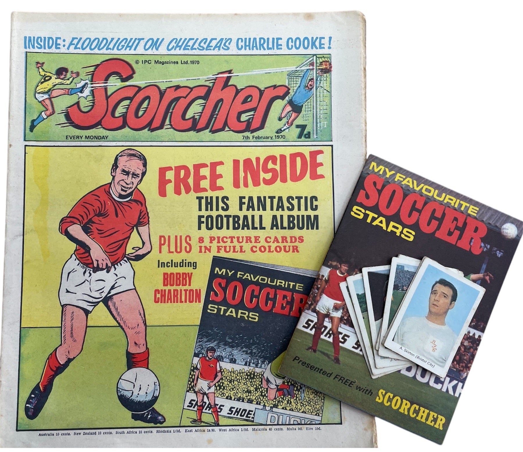 Vintage 1970 Scorcher Issue No. 5 With Free Gift - Boys Football Comic ...