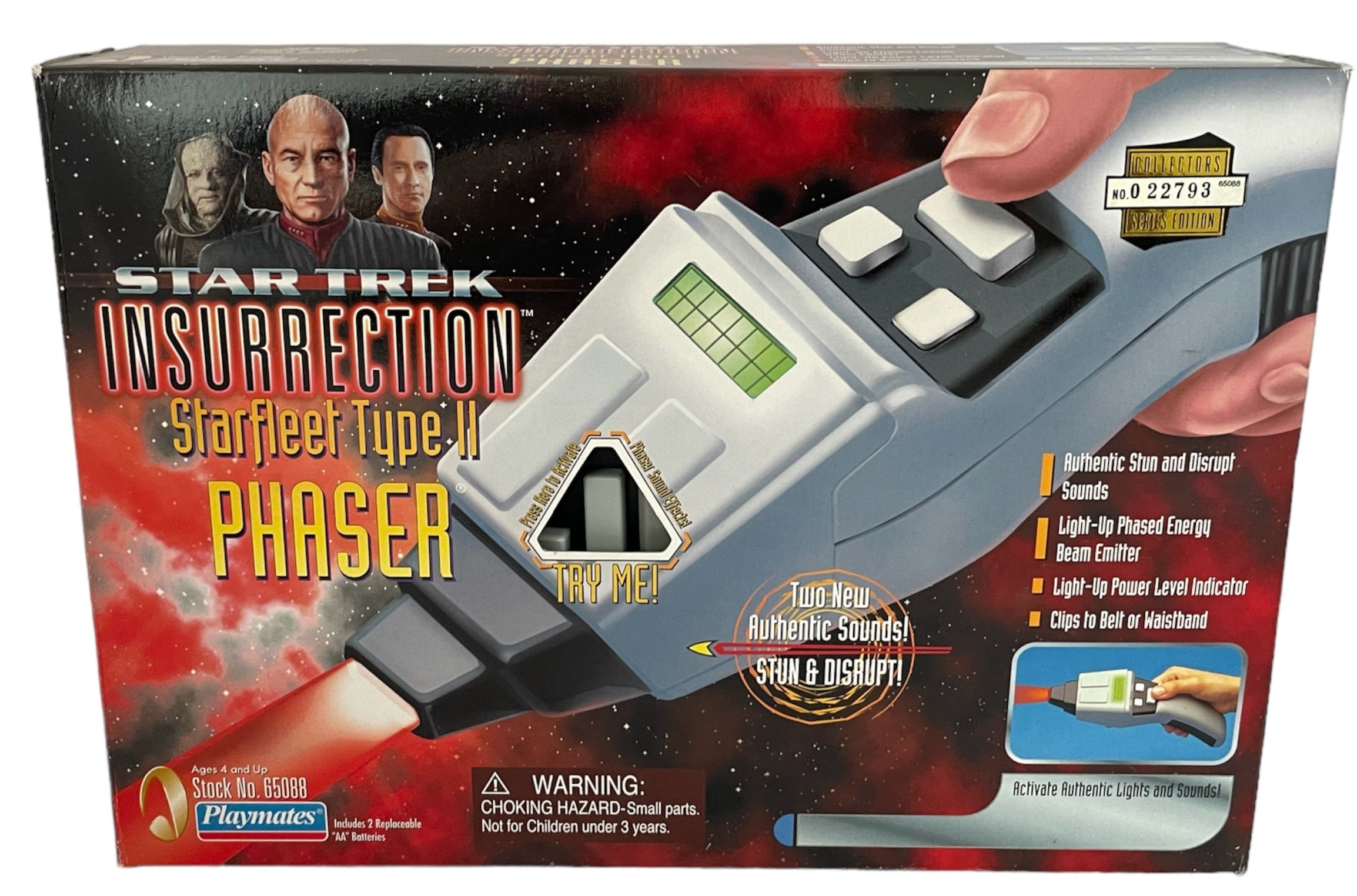 Vintage 1998 Star Trek Insurrection Official Starfleet Type II Hand Ph ...