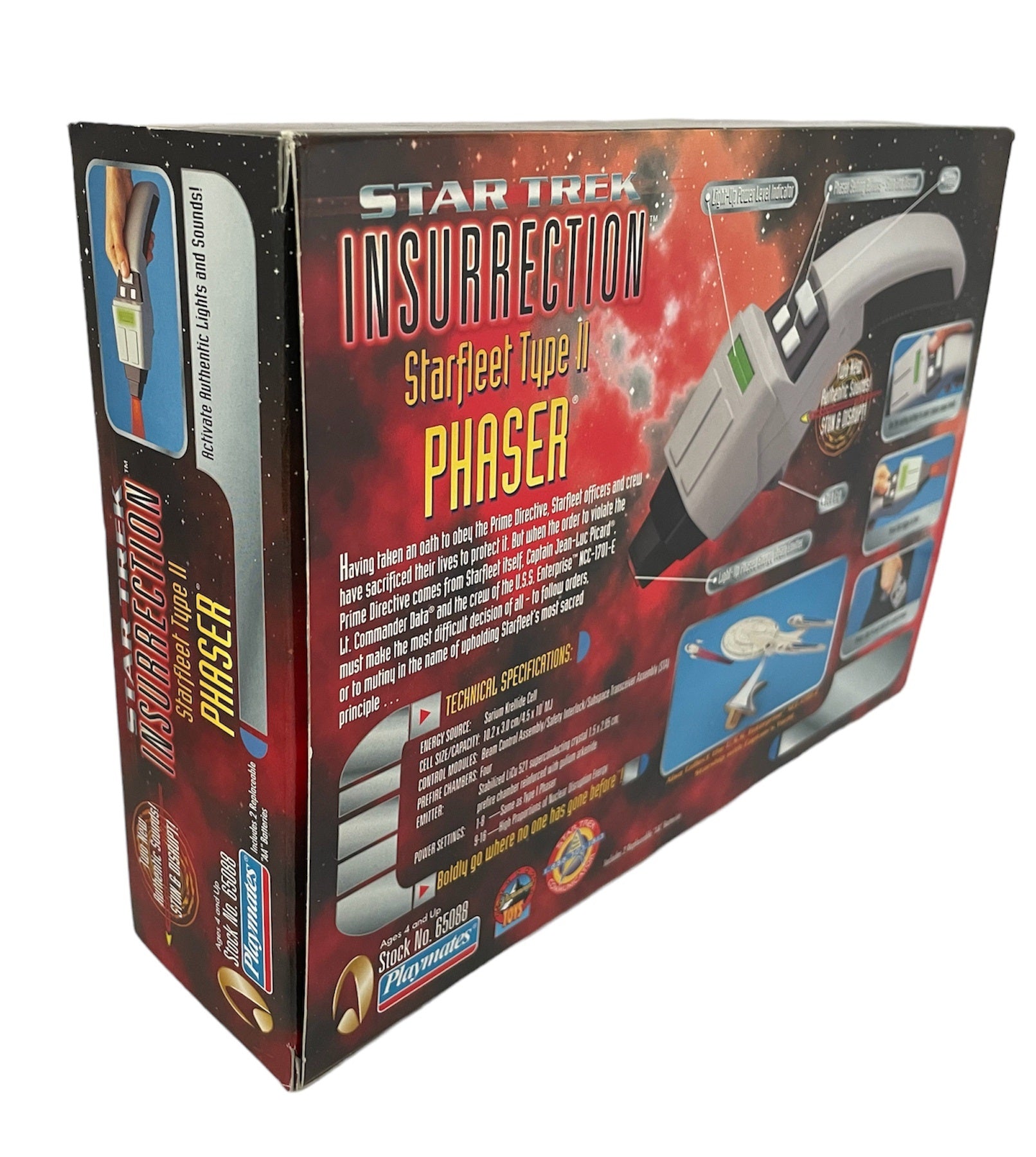 Vintage 1998 Star Trek Insurrection Official Starfleet Type II Hand Ph ...