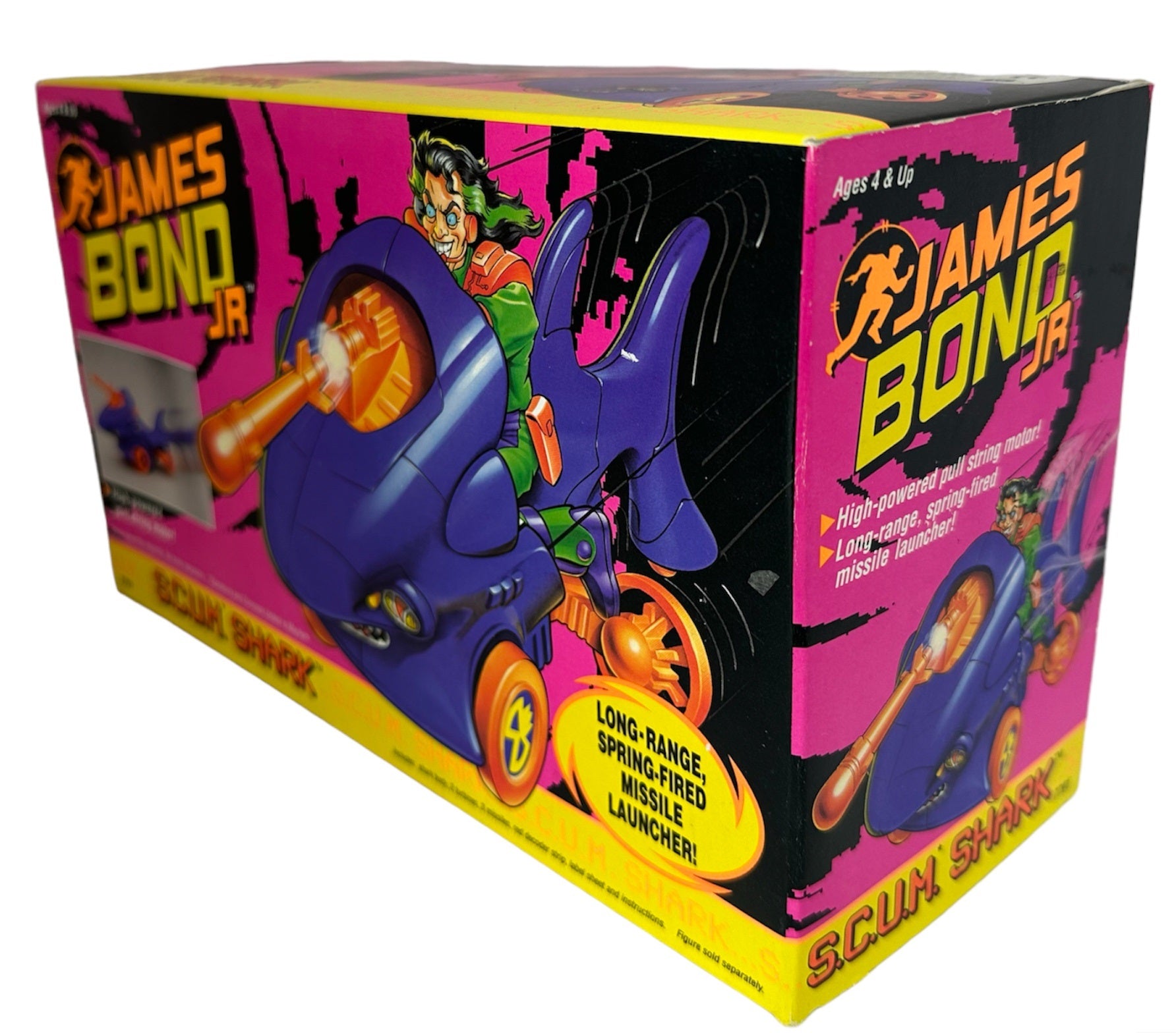 Vintage 1992 James Bond Jr - SCUM Shark With Long Range Spring Fired M ...
