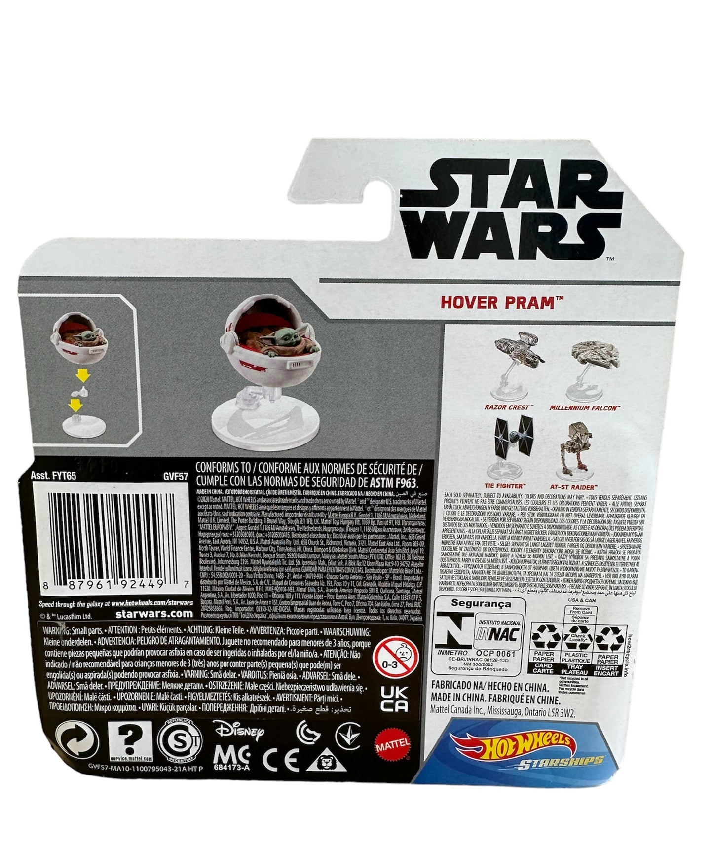 Star Wars Hot Wheels 2020 The Mandalorian - The Child With Hover Pram ...