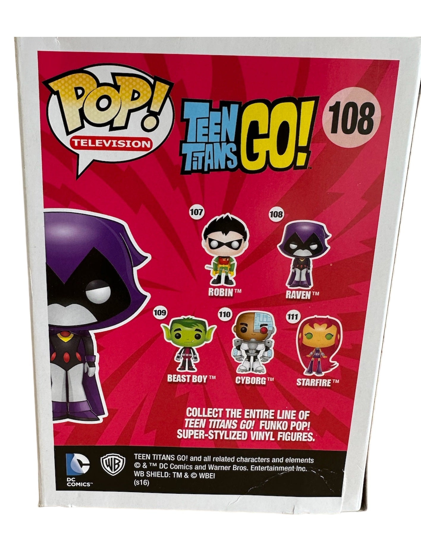 Vintage 2016 DC Comics Teen Titans Go! Pop Television Vinyl Figure - R ...