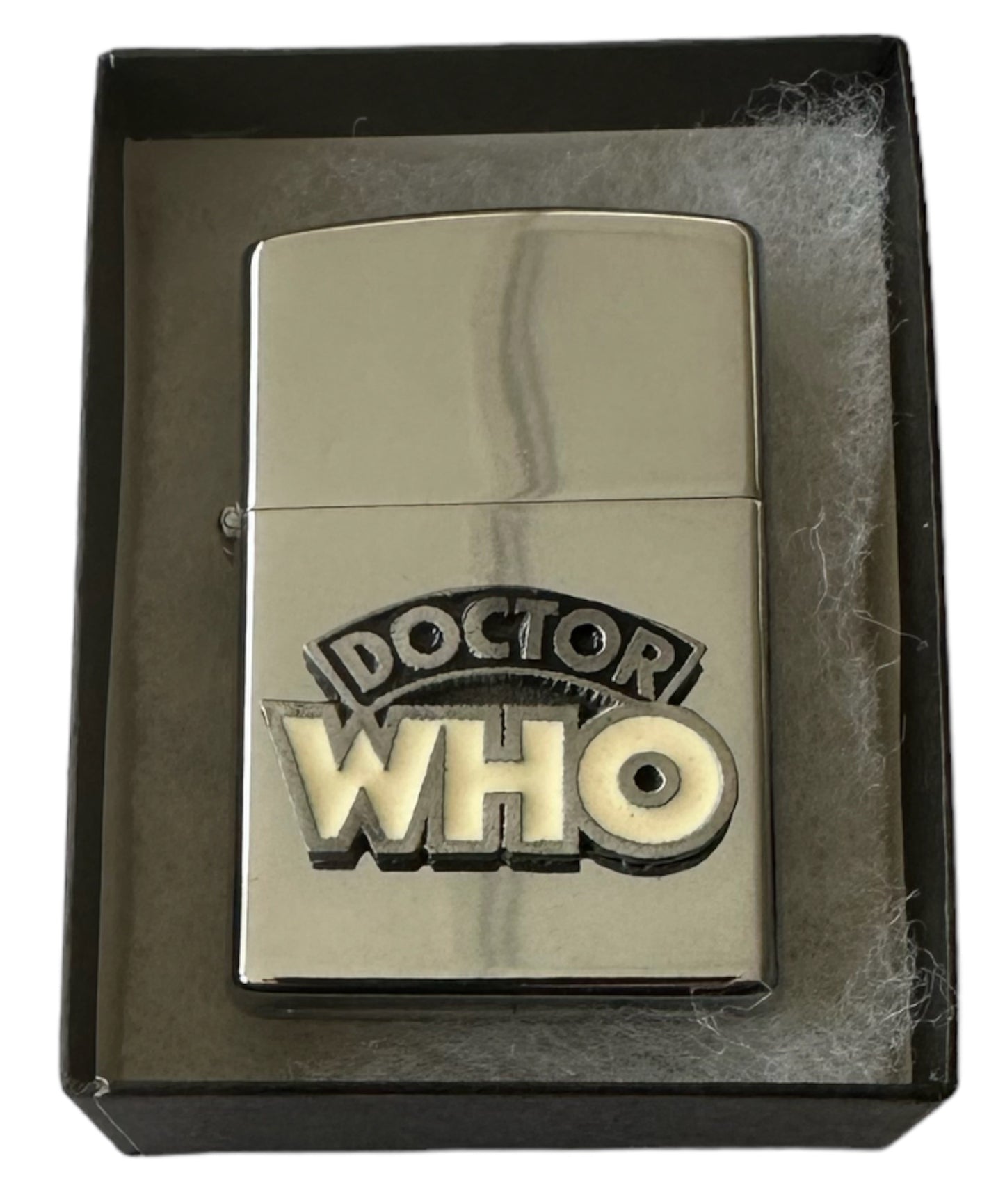 Vintage 1980's Doctor Dr Who Logo Petrol Lighter - In The Original Box ...