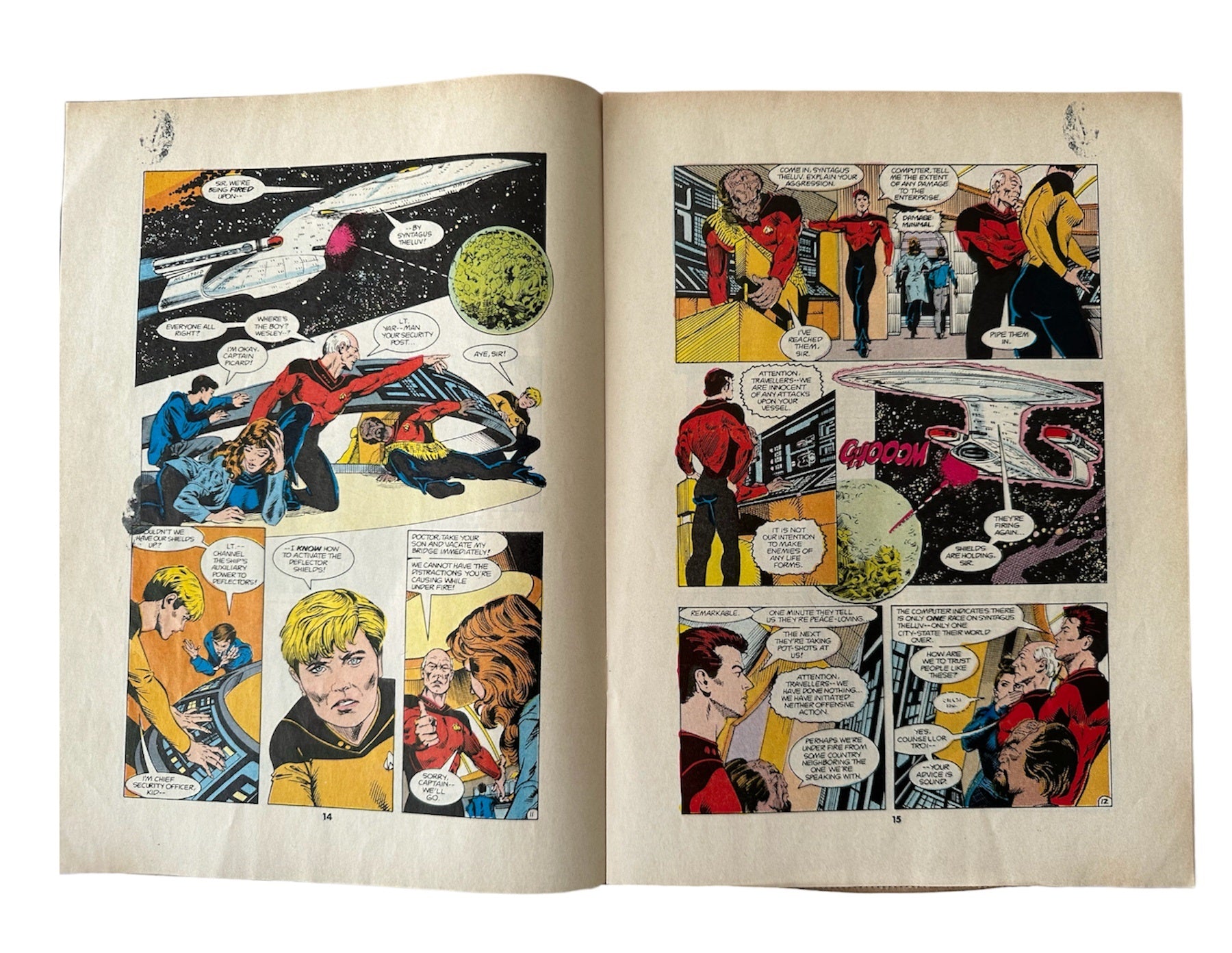 Vintage 1990 Marvel Comics Group Star Trek The Next Generation Comic 1 ...