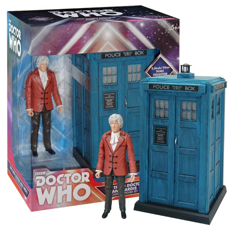 Vintage 2010 Dr Who The Third Doctor and Tardis Collector Action Figur ...