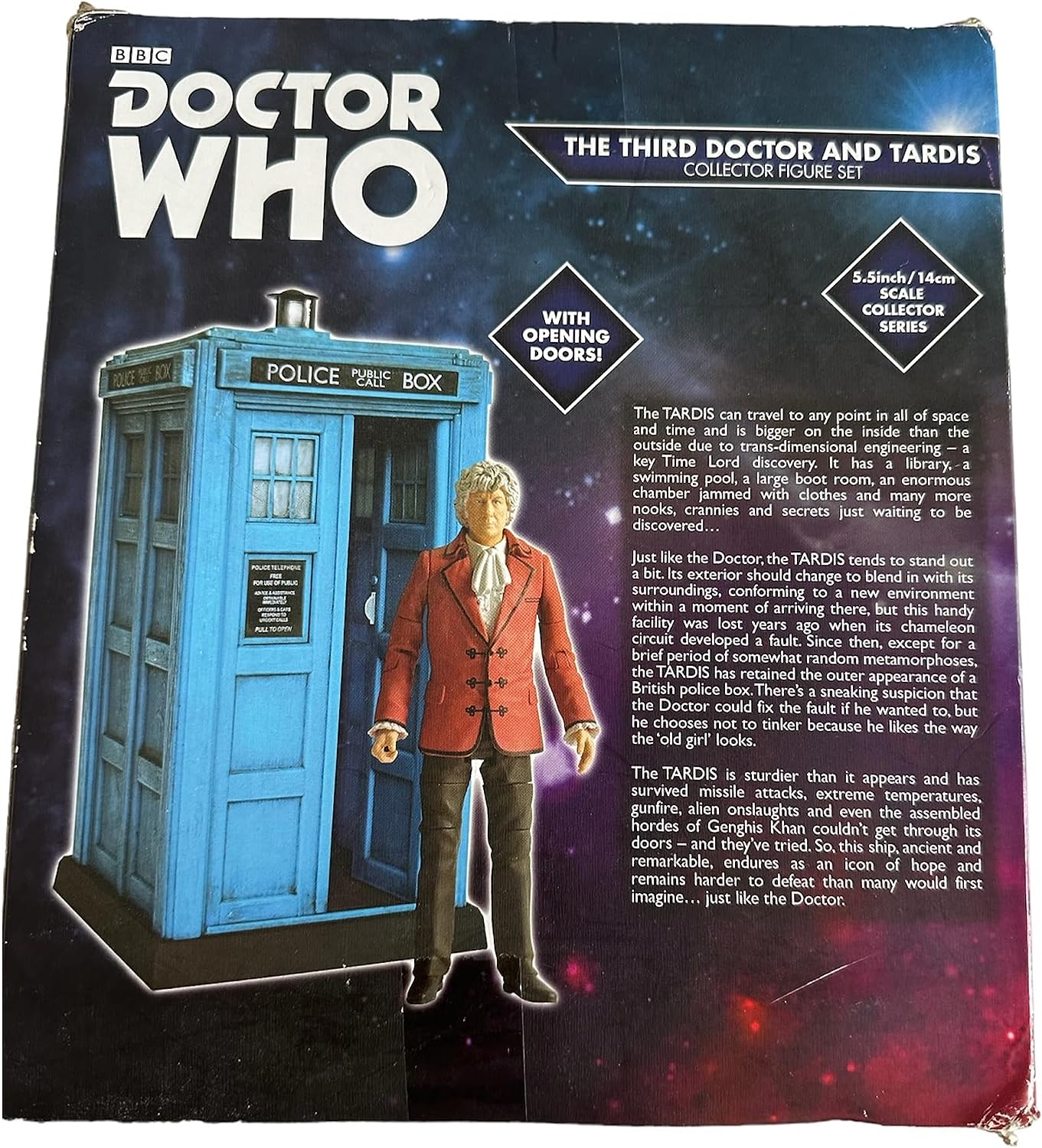 Vintage 2010 Dr Who The Third Doctor and Tardis Collector Action Figur ...
