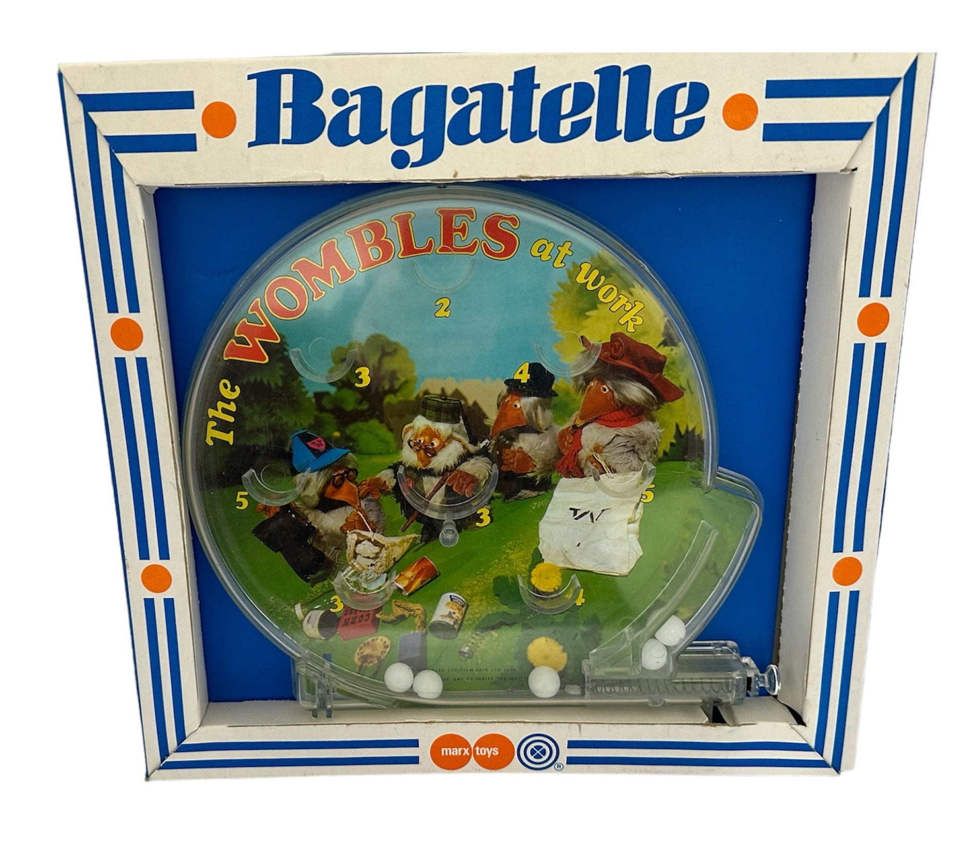 Vintage Marx Toys 1974 The Wombles At Work Bagatelle Pin Ball Game In ...