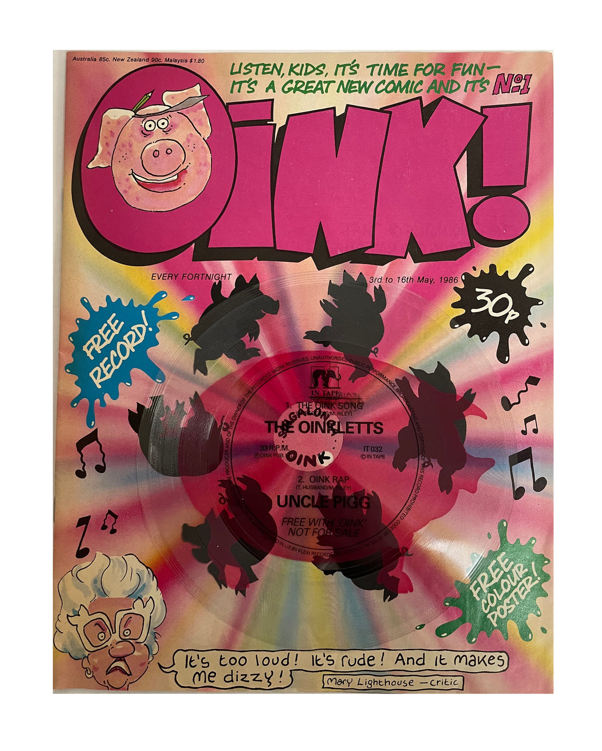 Vintage 1986 Oink Comic Magazine Number 1 - Fantastic First Issue - Wi ...