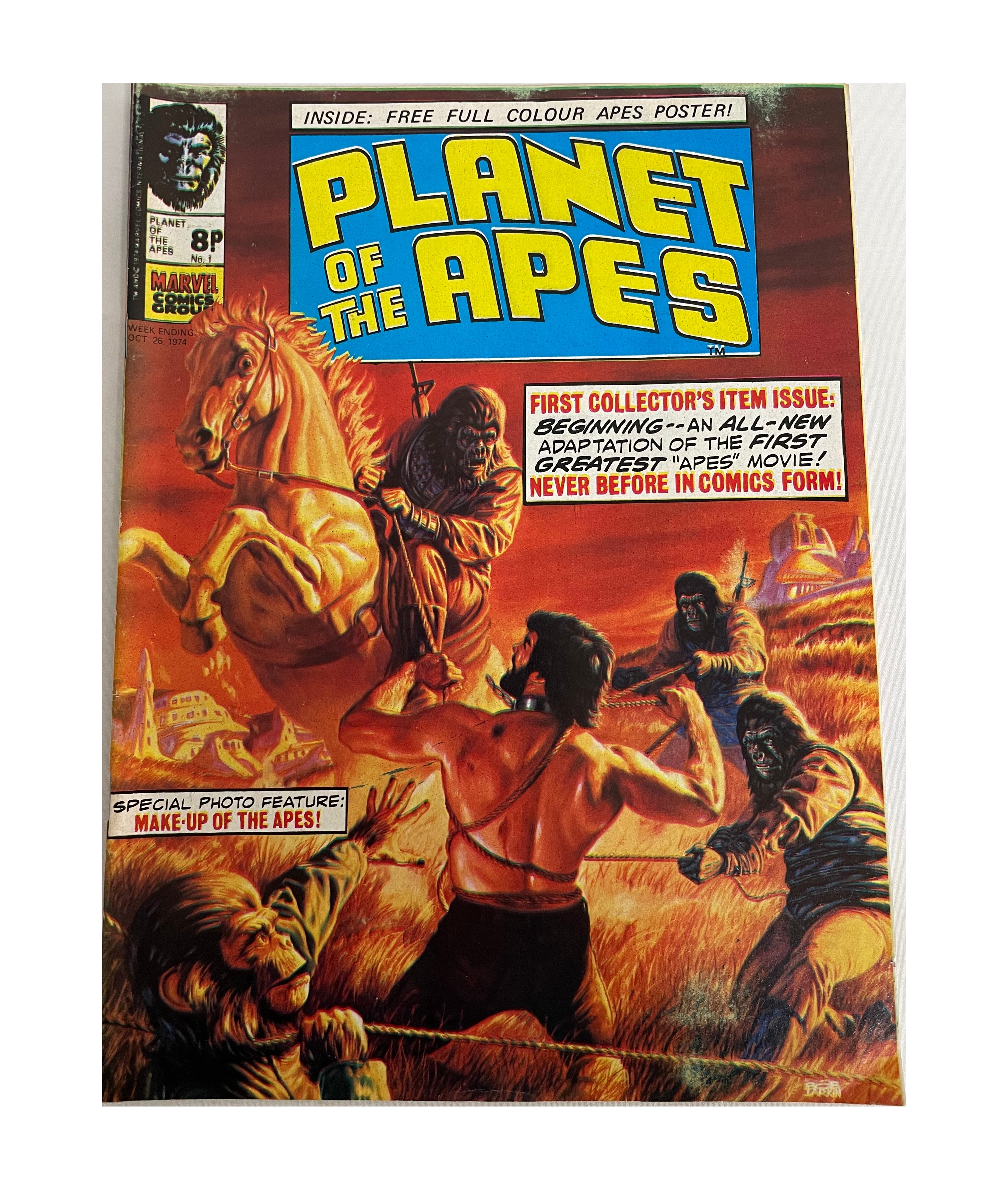 Vintage 1974 Marvels Comics - Planet Of The Apes Comic Issue No. 1 Fir ...