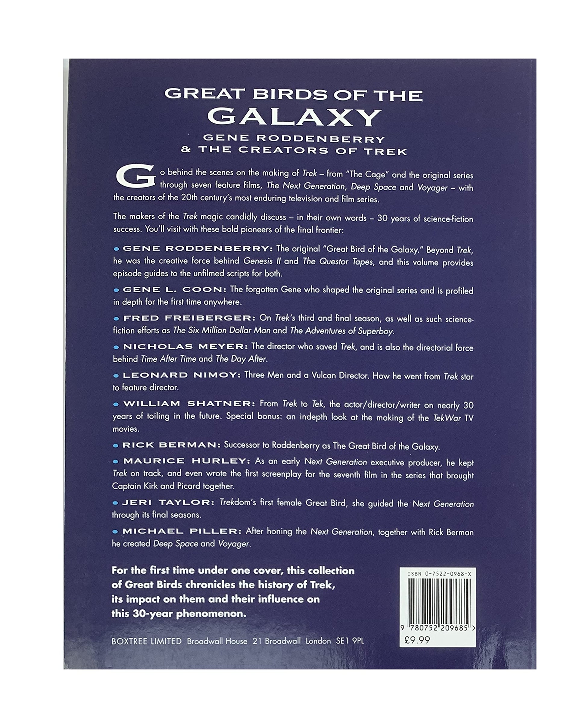 Vintage 1994 Star Trek Great Birds Of The Galaxy Large Paperback Book ...