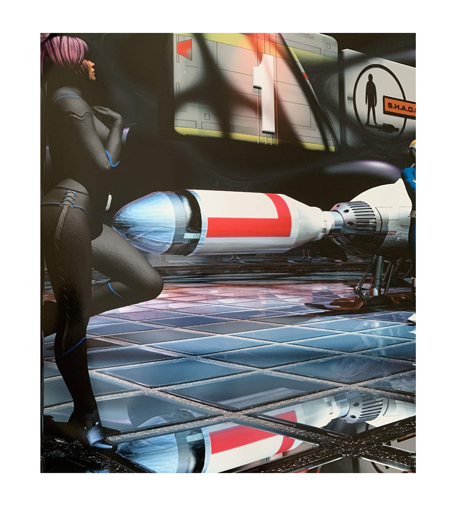 Vintage Gerry Andersons UFO - Moonbase Interceptor Hanger Bay Photo Qu ...