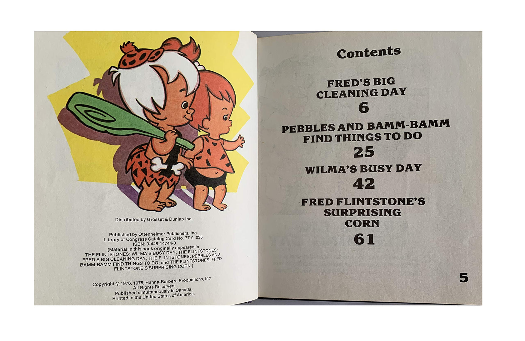 Vintage 1978 The Flintstones Storybook Hard Back Book Annual Style - B ...